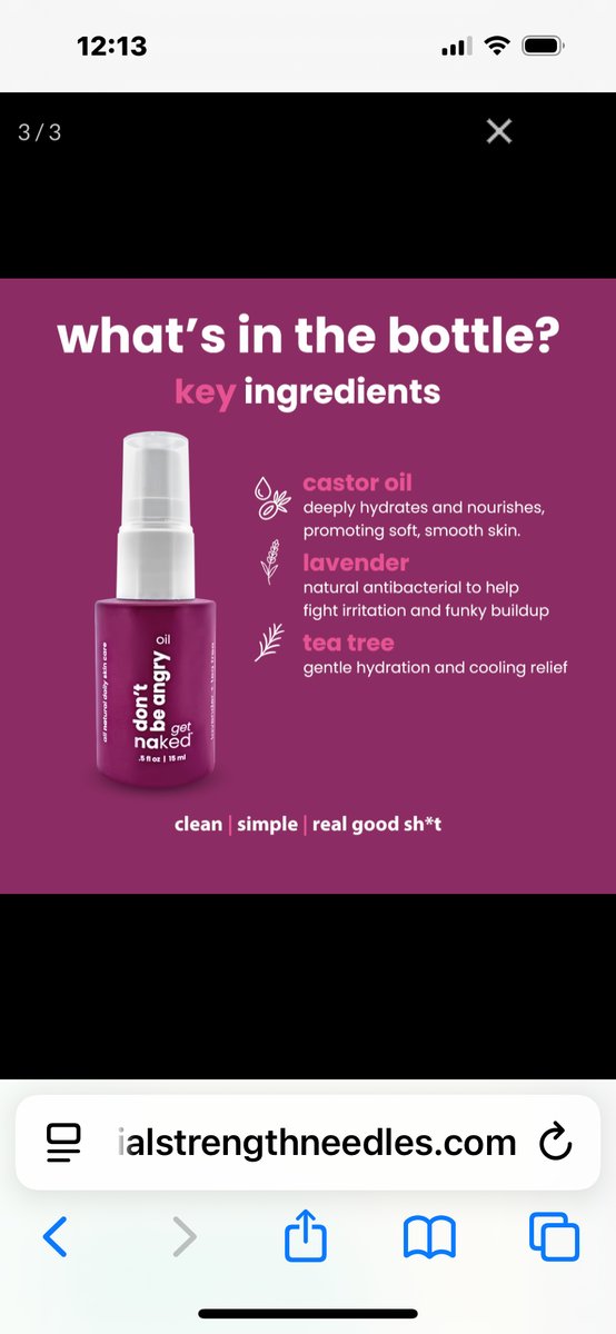 (Naked oil) Don’t Be Angry Oil (same as naked oil) new packaging ...